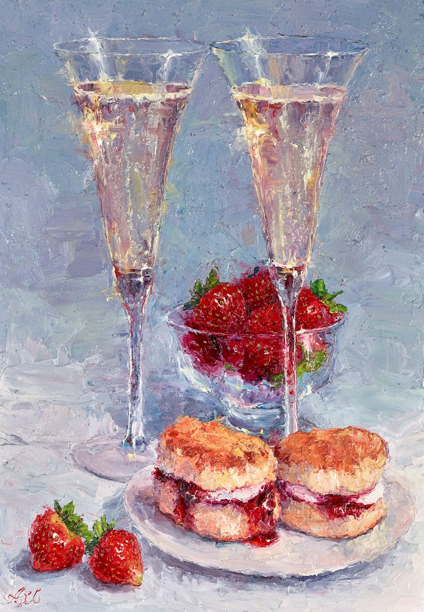 Champagne And Scones II | Lana Okiro - Clarendon Fine Art