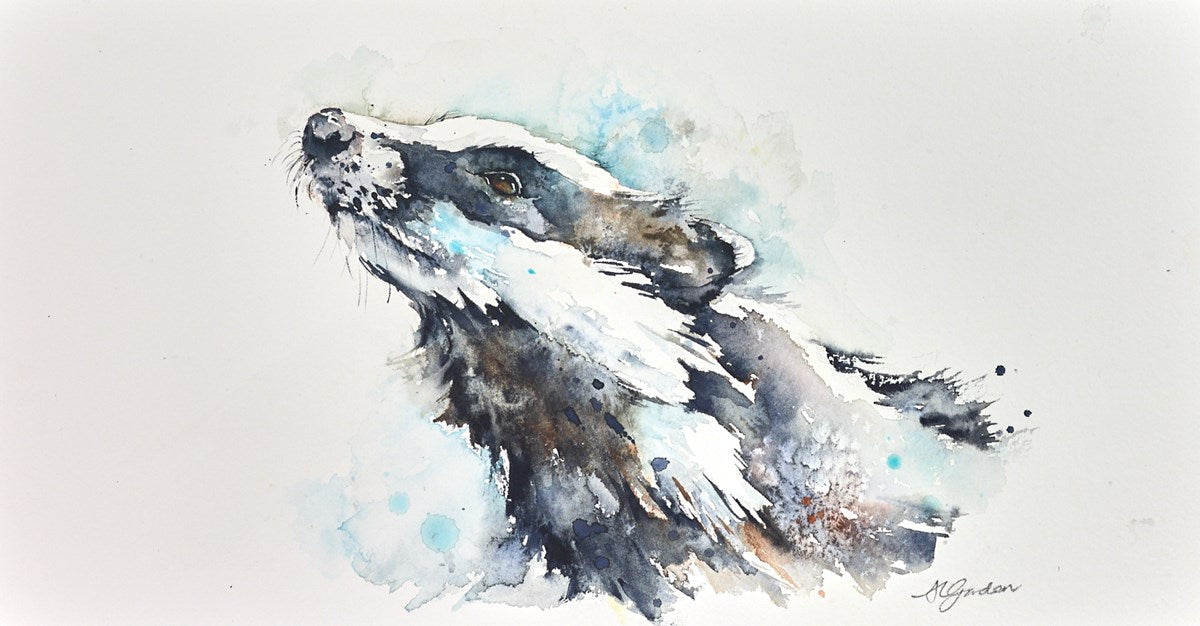 Smelling The Morning - Young Badger | Amanda Gordon - Clarendon Fine Art