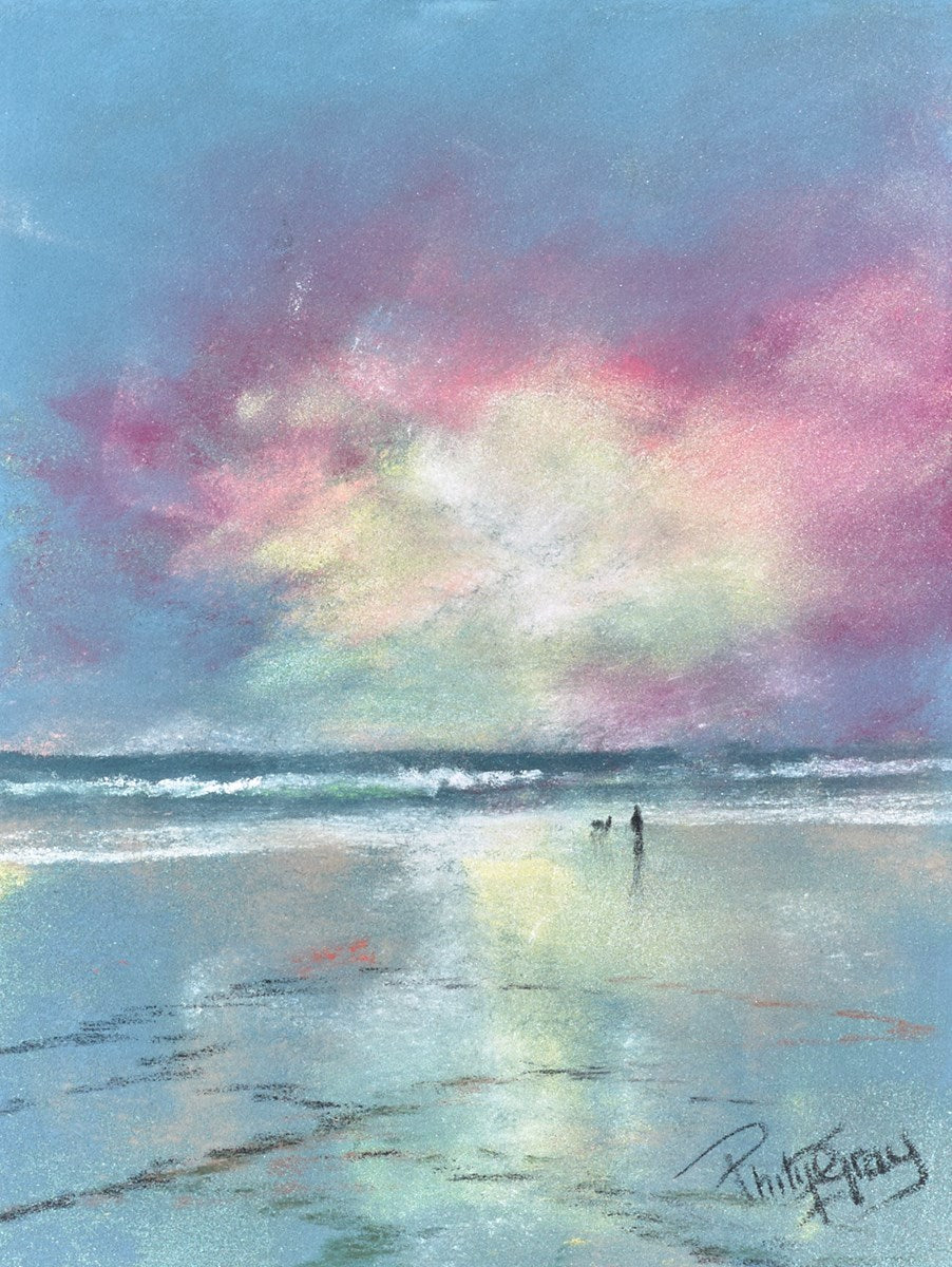 Beach Walk With My Dog II | Philip Gray - Clarendon Fine Art