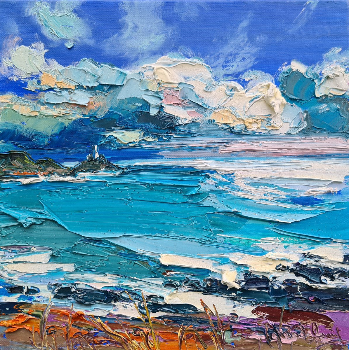 Sparkling Sea, Bracelet Bay, Gower | Judith Bridgland - Clarendon Fine Art