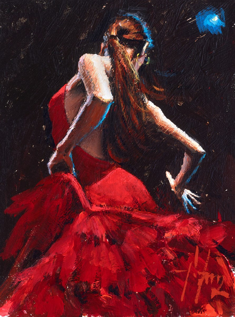 Dancer In Red | Fabian Perez – Clarendon Fine Art