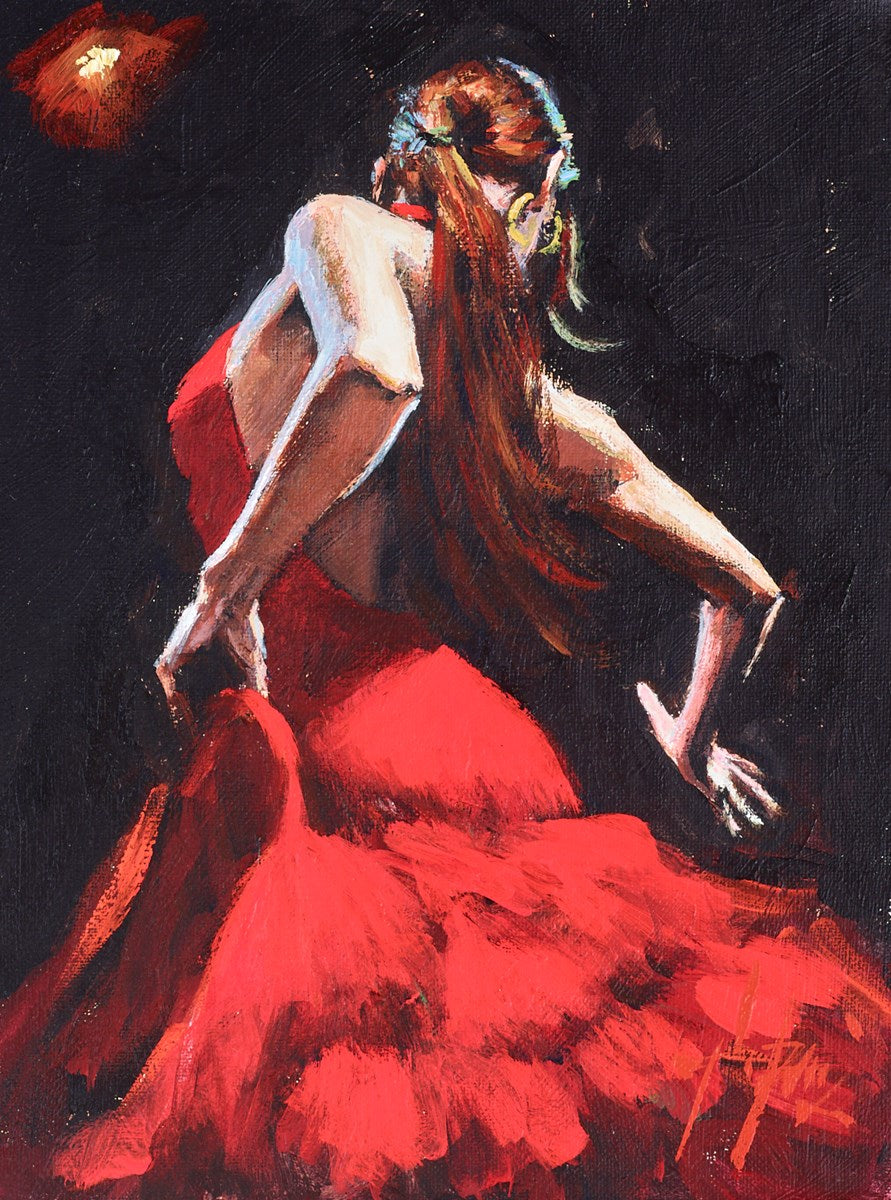 Dancer In Red | Fabian Perez – Clarendon Fine Art