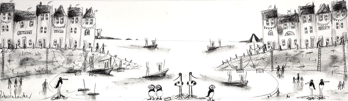 Harbour Scene IV (Sketch) | Rebecca Lardner - Clarendon Fine Art