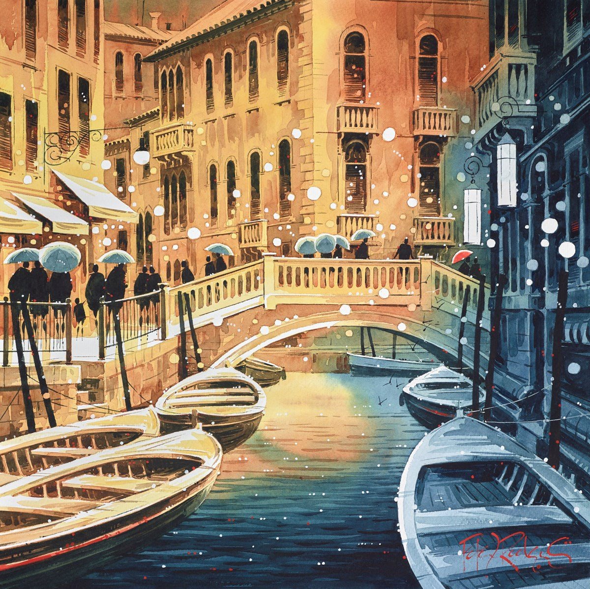 Brollies And Boats - Venice | Peter J Rodgers – Clarendon Fine Art