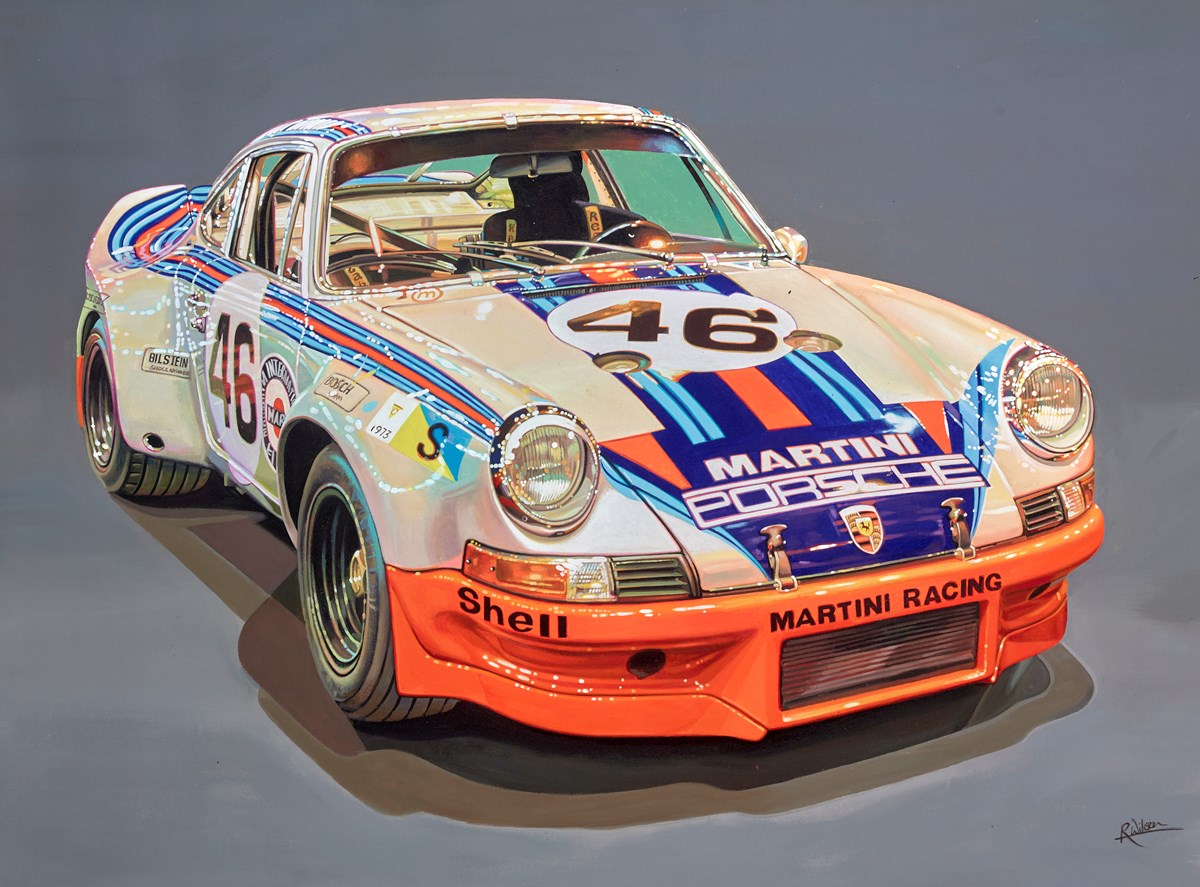 1973 Porsche 911 Carrera Martini | Roz Wilson – Clarendon Fine Art