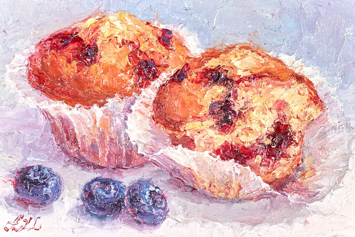 Blueberry Muffins II | Lana Okiro – Clarendon Fine Art