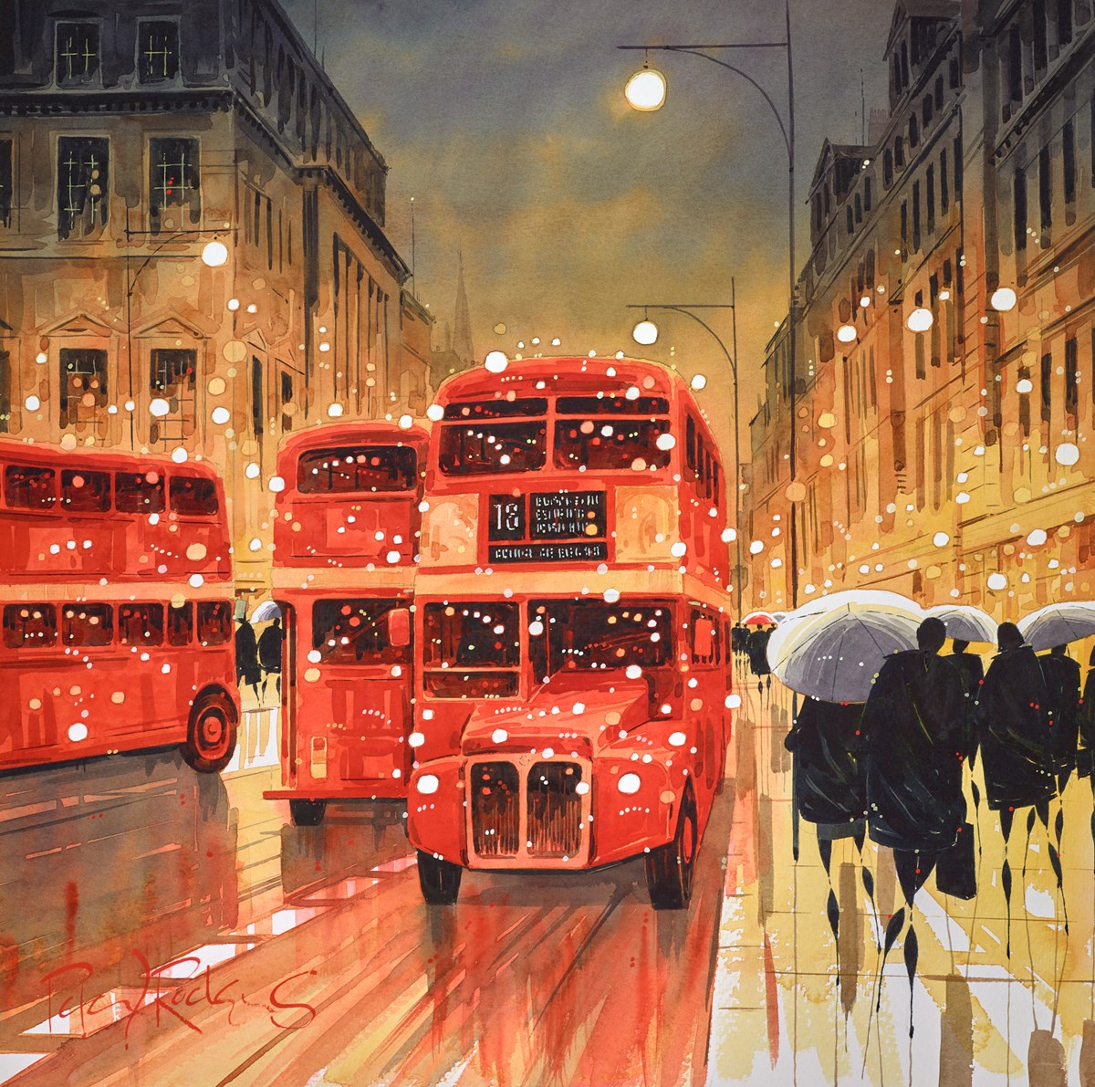 Red Reflections - London | Peter J Rodgers – Clarendon Fine Art