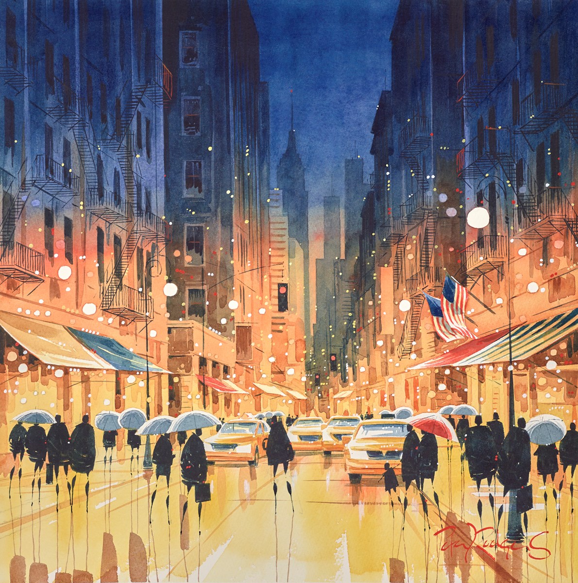 Dusk - New York | Peter J Rodgers – Clarendon Fine Art