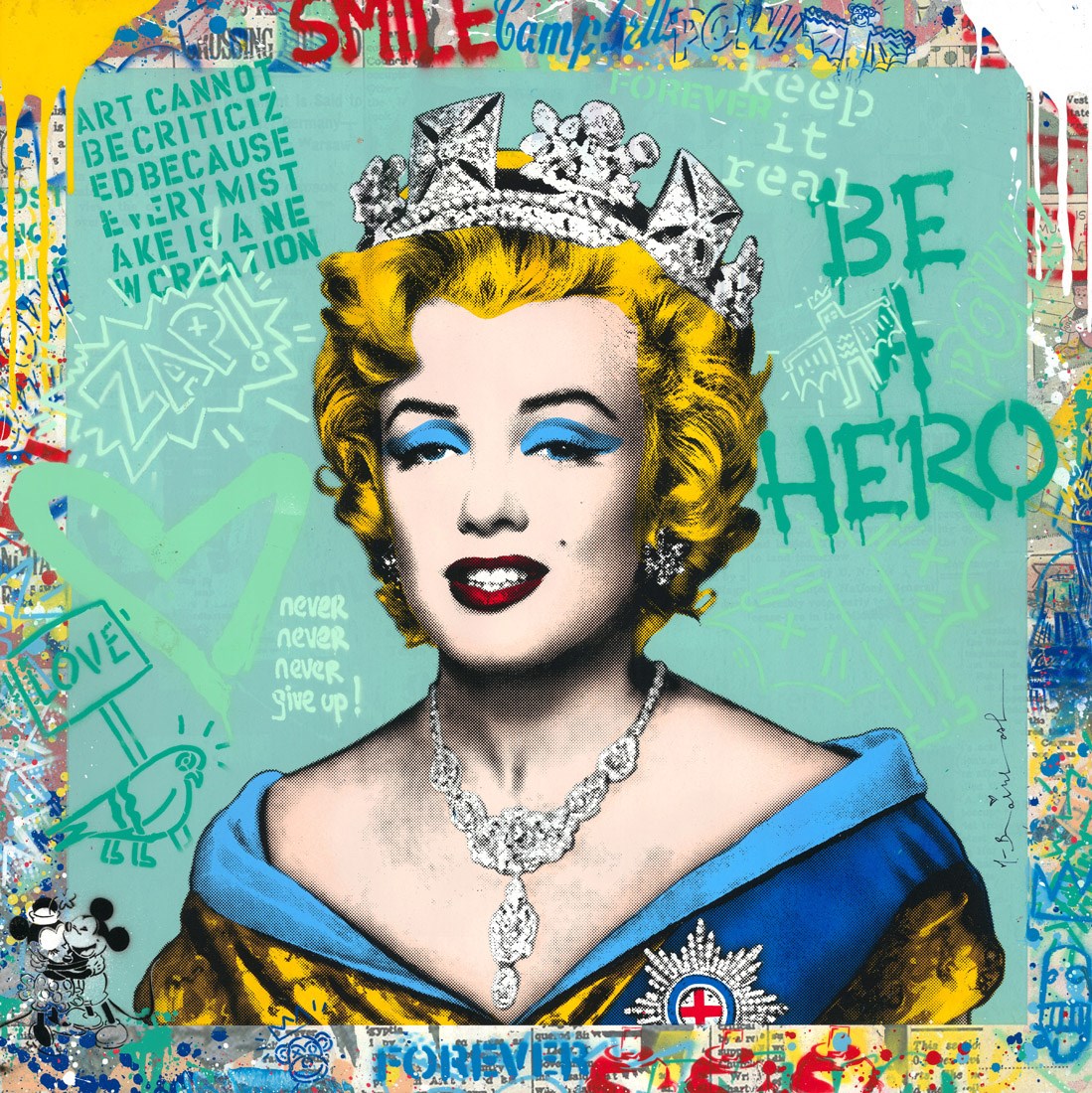 Queen Marilyn - Blue | Mr. Brainwash – Clarendon Fine Art