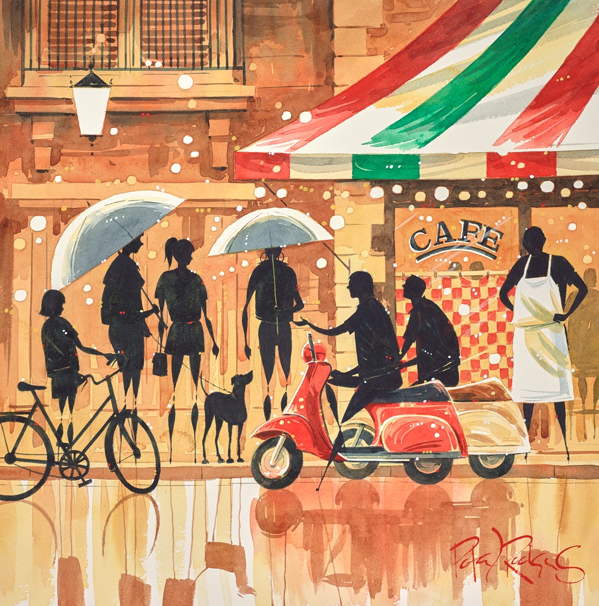 Kerbside Conversation - Italy | Peter J Rodgers – Clarendon Fine Art