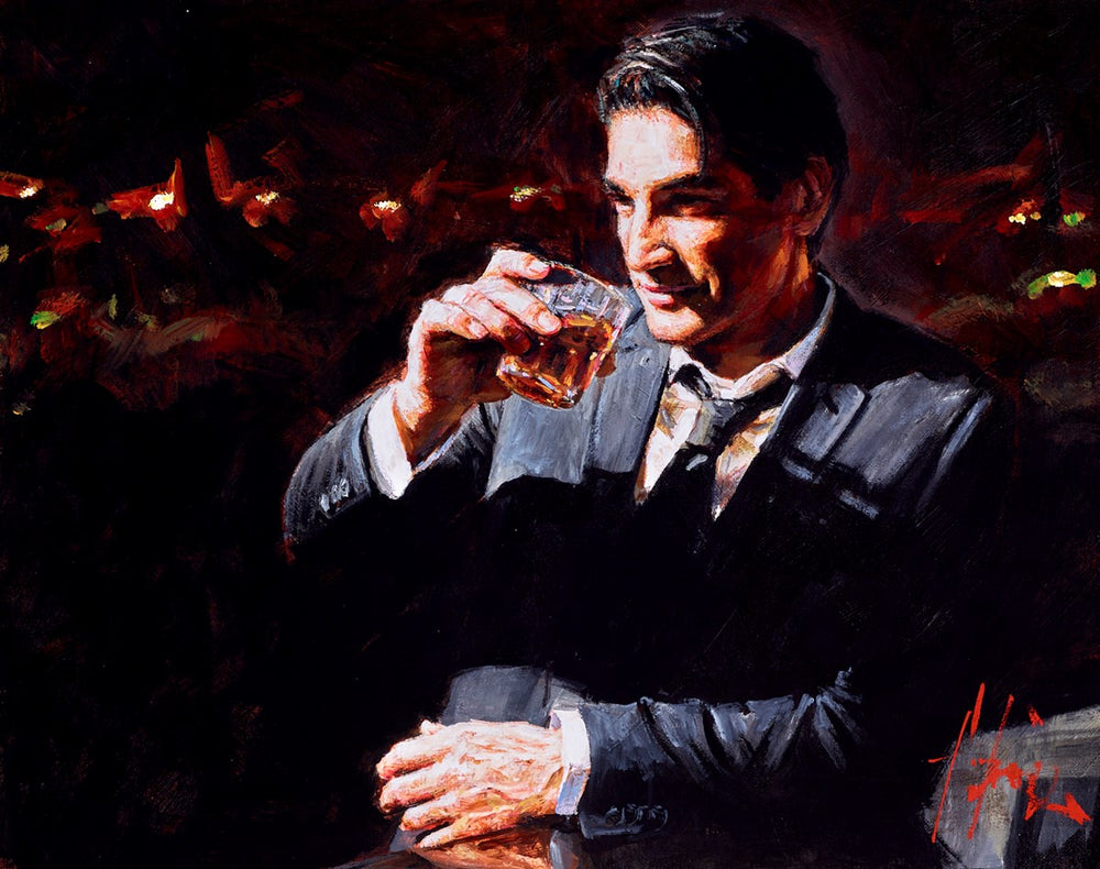 Marcus With Whiskey | Fabian Perez – Clarendon Fine Art