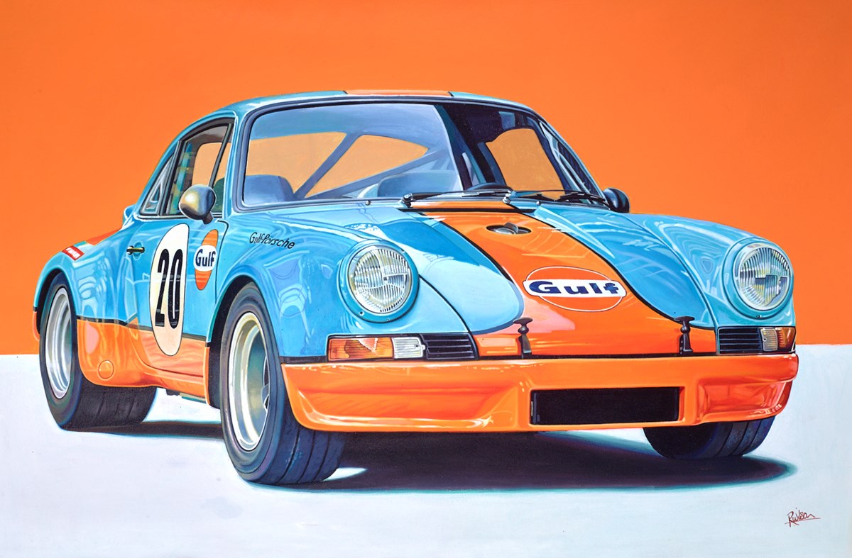 1971 Porsche 911 Gulf Livery | Roz Wilson – Clarendon Fine Art