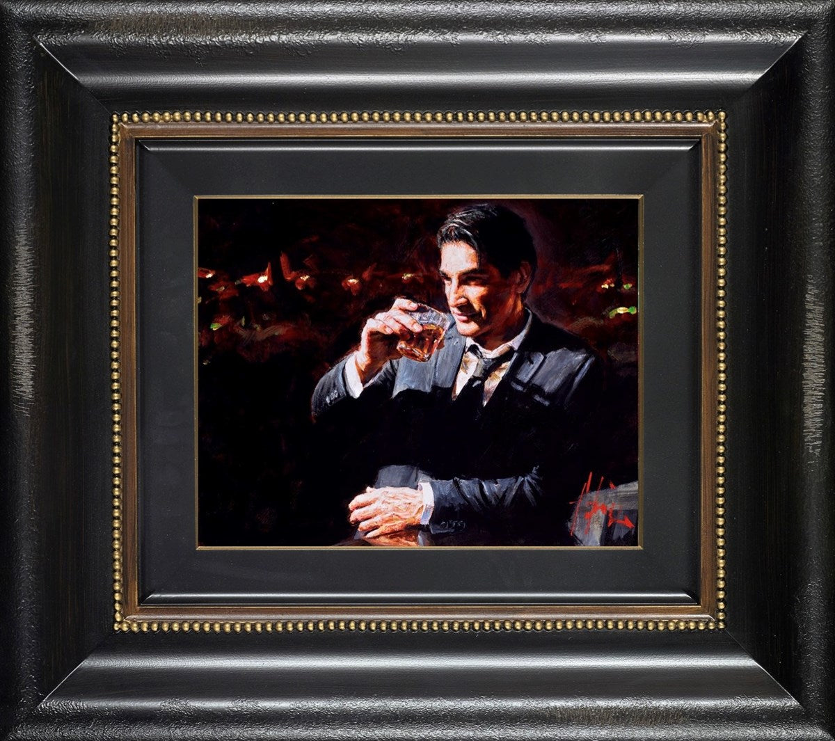Marcus With Whiskey | Fabian Perez – Clarendon Fine Art
