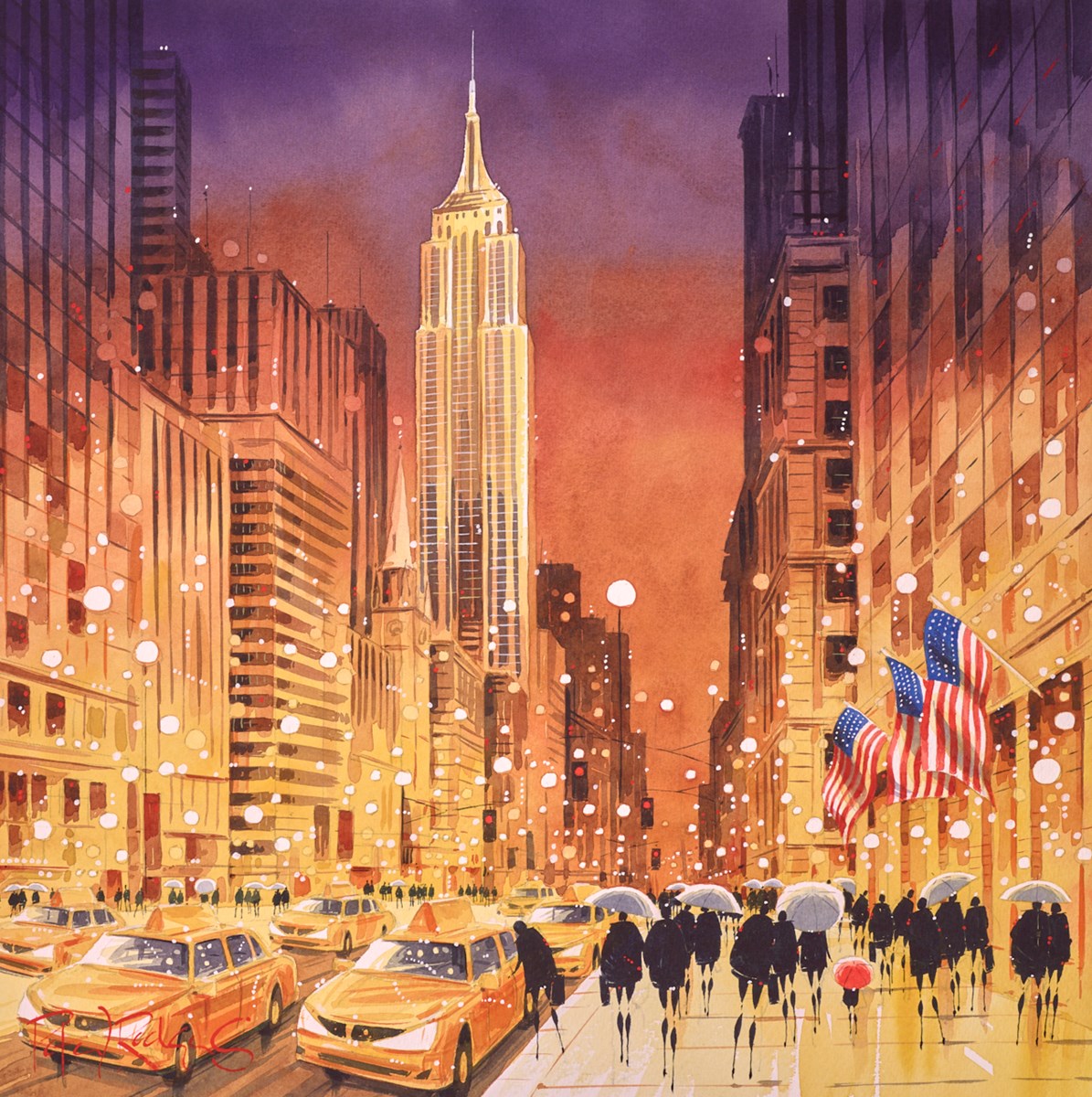 Taxis - New York | Peter J Rodgers - Clarendon Fine Art