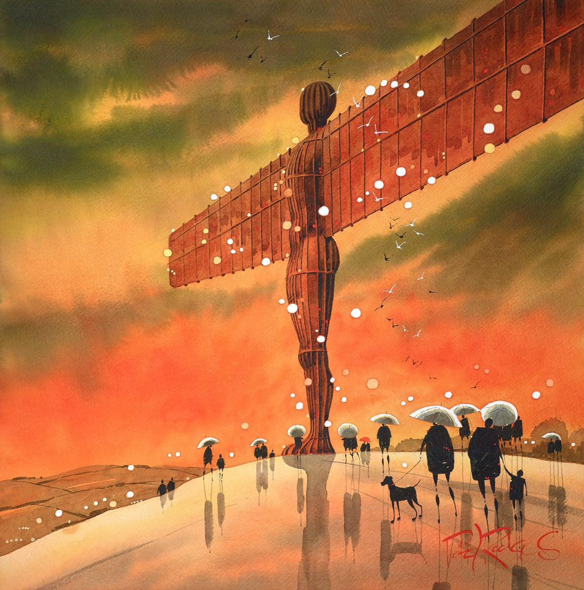 Angel And Brollies - Newcastle | Peter J Rodgers – Clarendon Fine Art