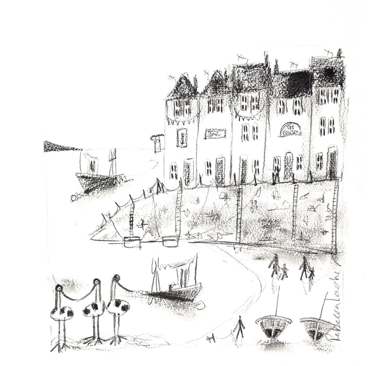 Harbour Scene (Sketch) | Rebecca Lardner – Clarendon Fine Art