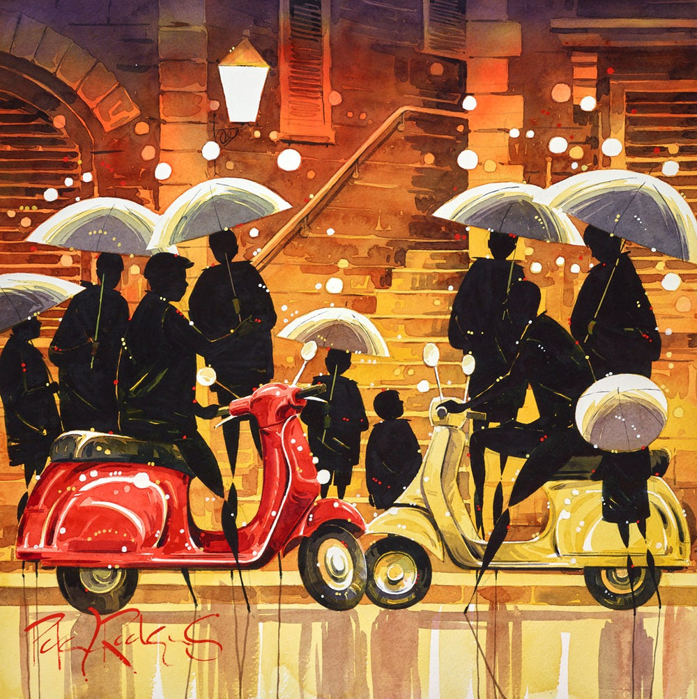 Kerbside Conversation II | Peter J Rodgers – Clarendon Fine Art