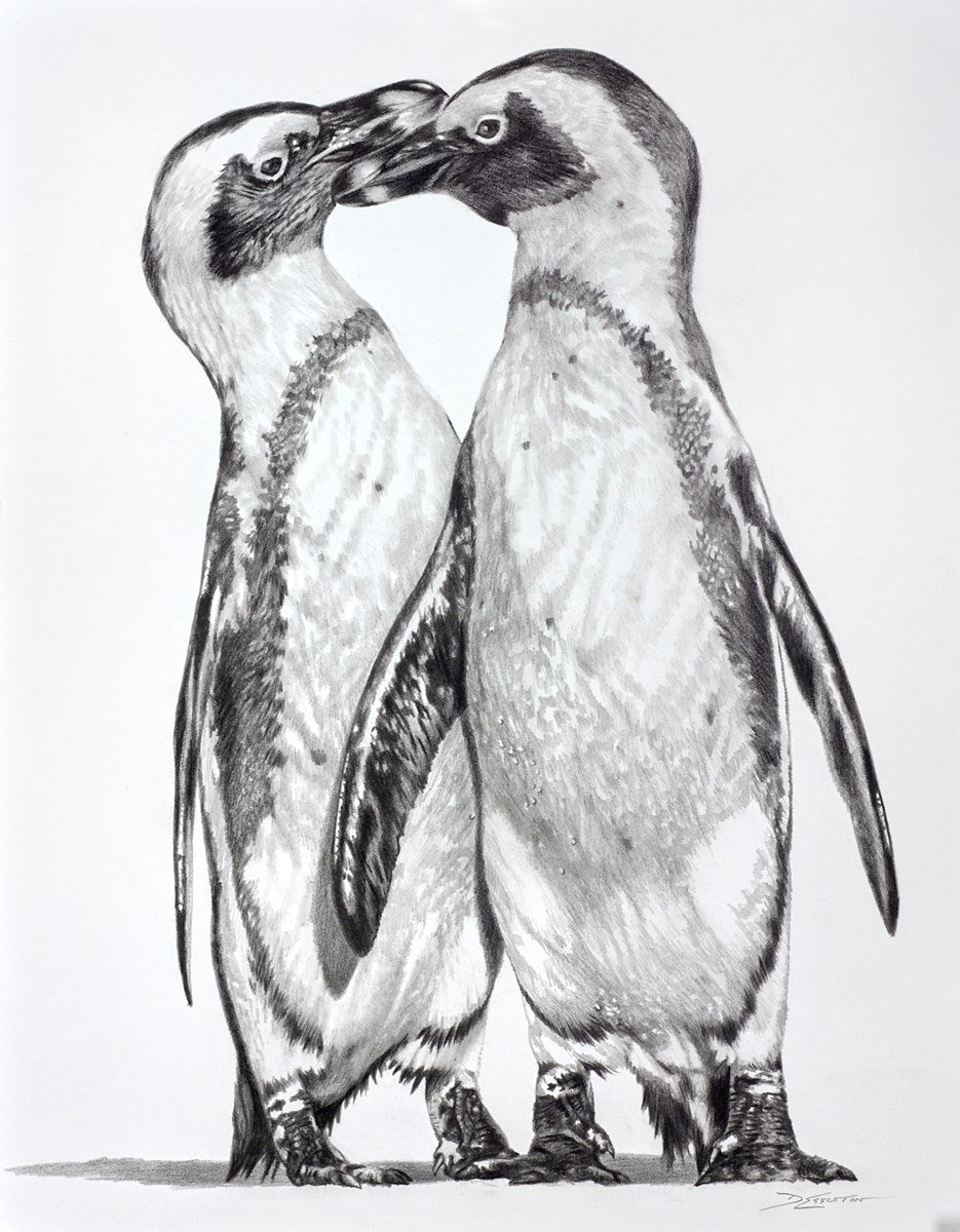 Penguins Playing | Darryn Eggleton - Clarendon Fine Art