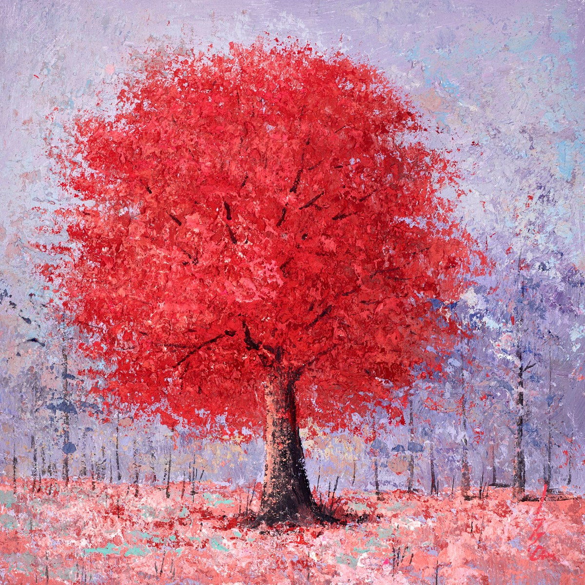 A Red Tree | Inam - Clarendon Fine Art