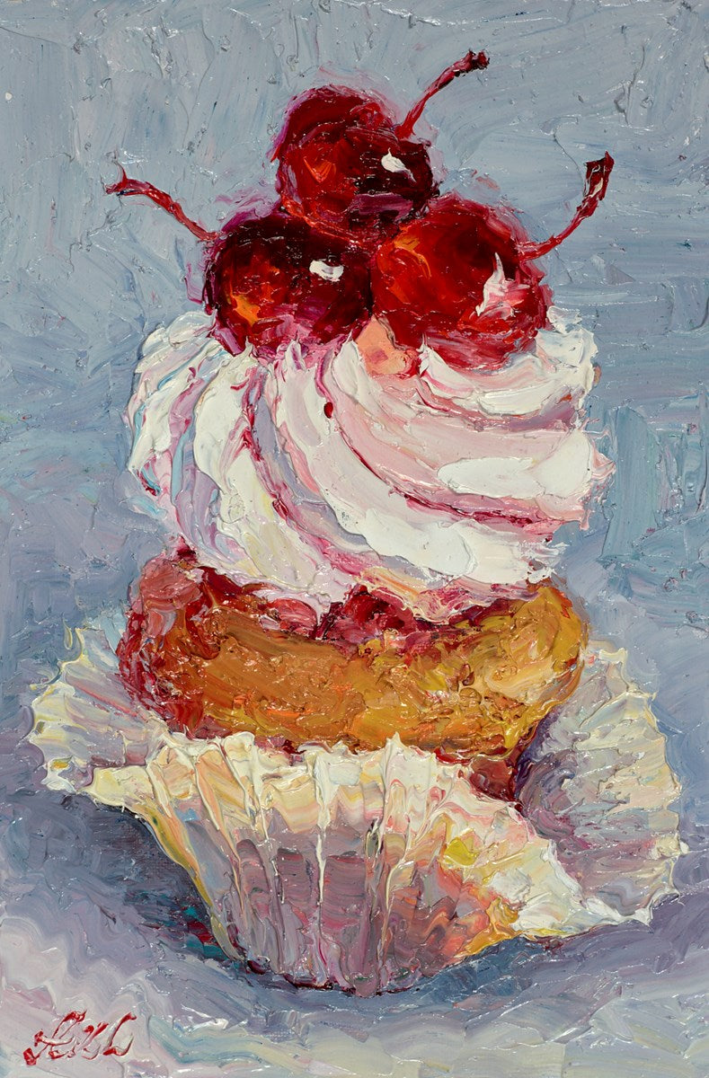 Cupcake Portrait: Glace Cherries I | Lana Okiro - Clarendon Fine Art