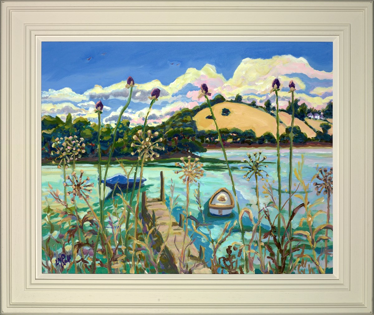 Dittisham Meadows, Estuary And Seed Heads | Lucy Pratt – Clarendon Fine Art