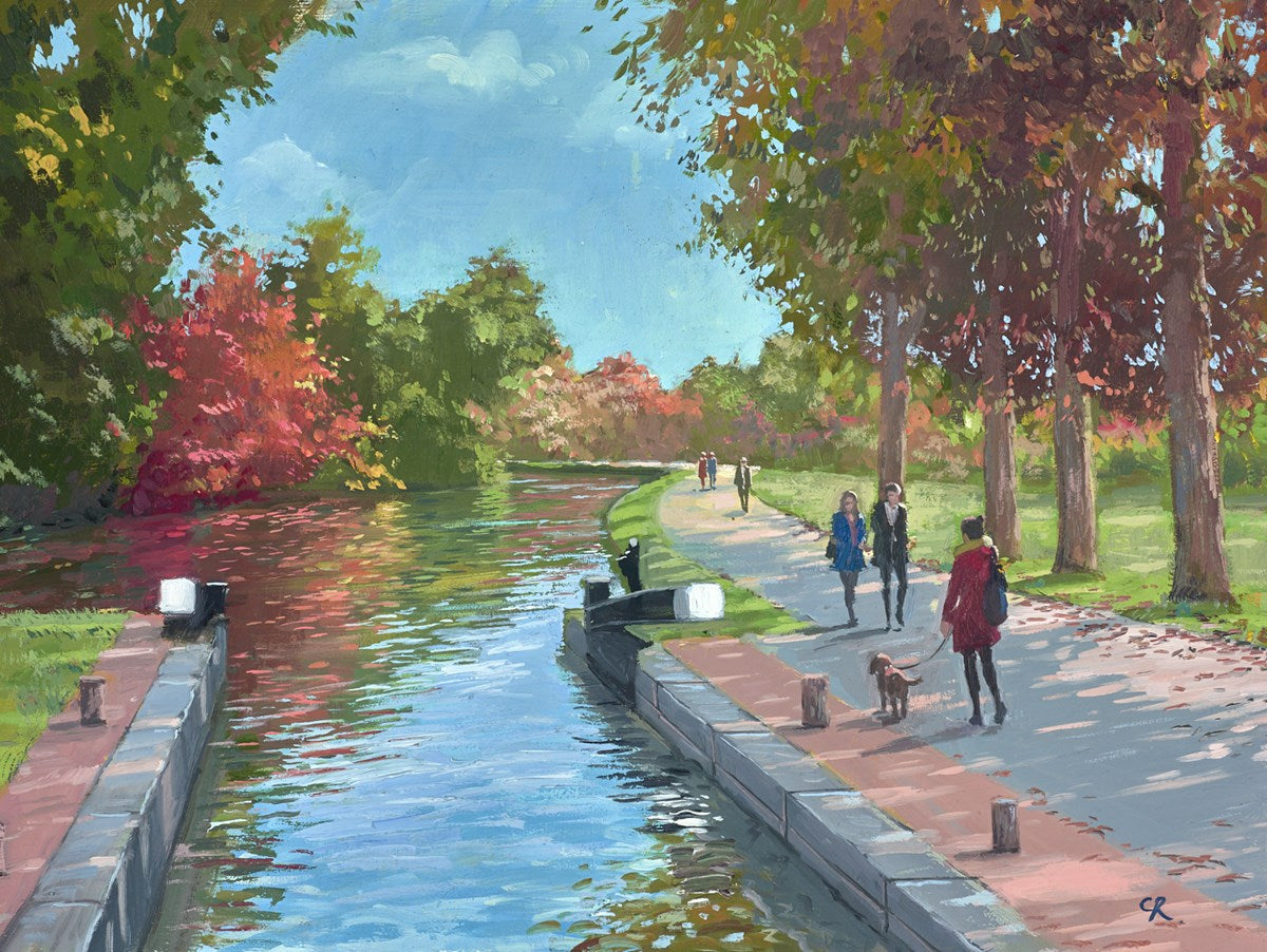 By The Lock, Guildford Canal | Charles Rowbotham - Clarendon Fine Art