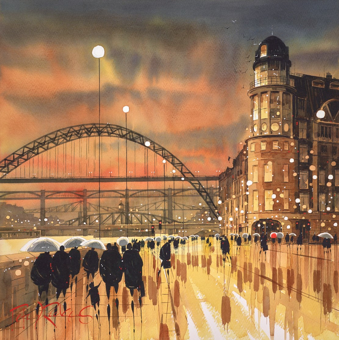 Crowded Quayside - Newcastle | Peter J Rodgers - Clarendon Fine Art