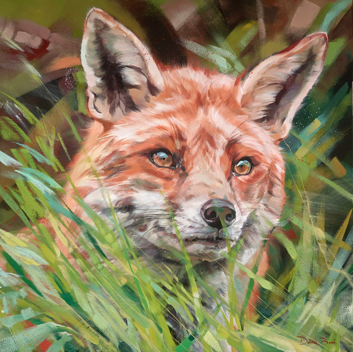 Fox In Long Grass | Debbie Boon - Clarendon Fine Art