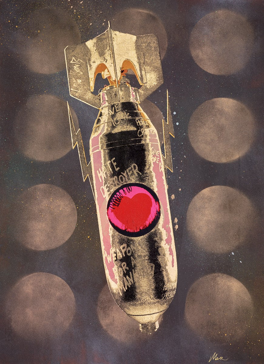 Love Bomb (Black & Gold) | Maxim - Clarendon Fine Art