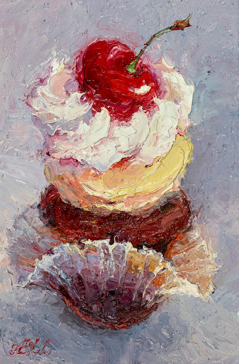 Cupcake Portrait: Cherry III | Lana Okiro - Clarendon Fine Art
