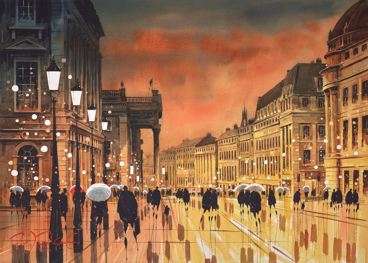 Lamps And Reflections - Newcastle | Peter J Rodgers - Clarendon Fine Art