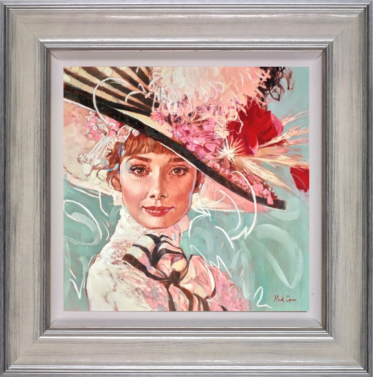 Audrey Hepburn With Large Hat (Flowers) | Mark Spain – Clarendon Fine Art