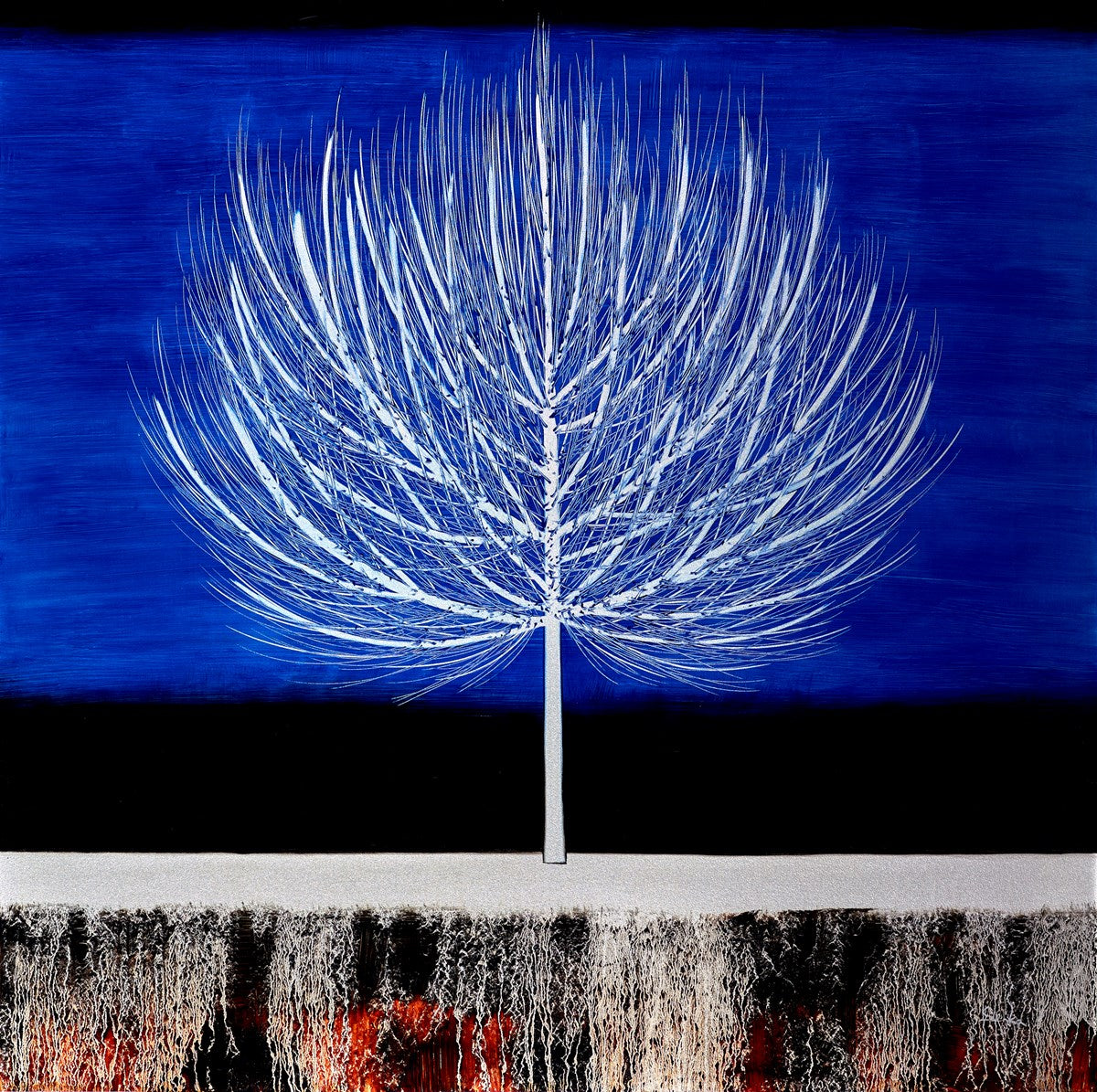 Silent Grove- Black And Blue | Nakisa Seika - Clarendon Fine Art
