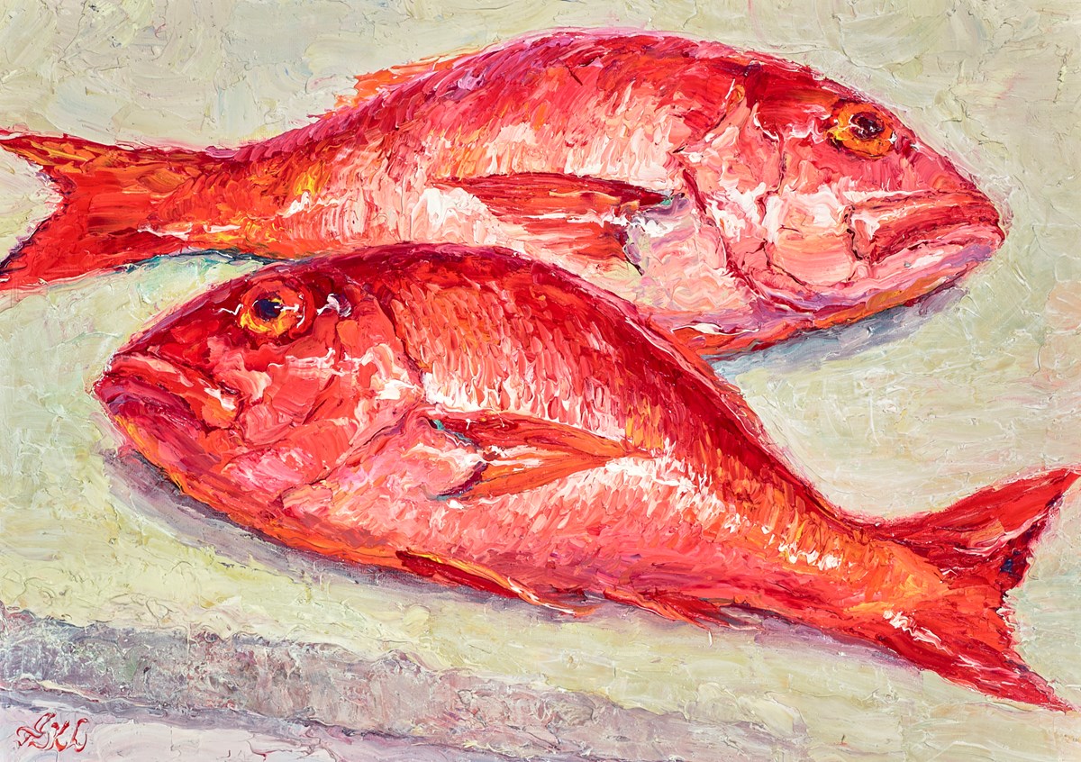 Red Snappers IV | Lana Okiro – Clarendon Fine Art
