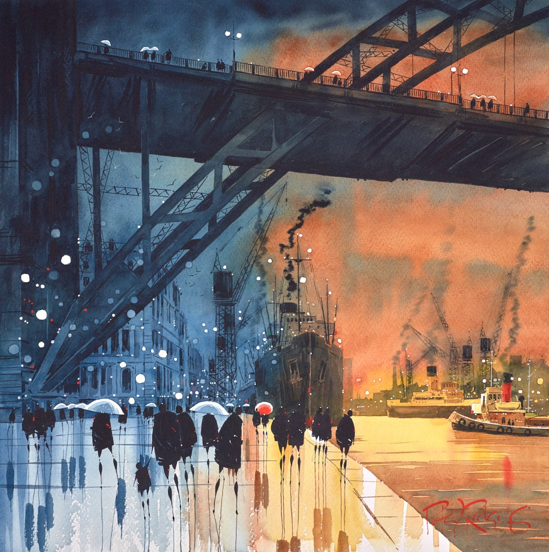 Quayside Brollies - Newcastle | Peter J Rodgers - Clarendon Fine Art