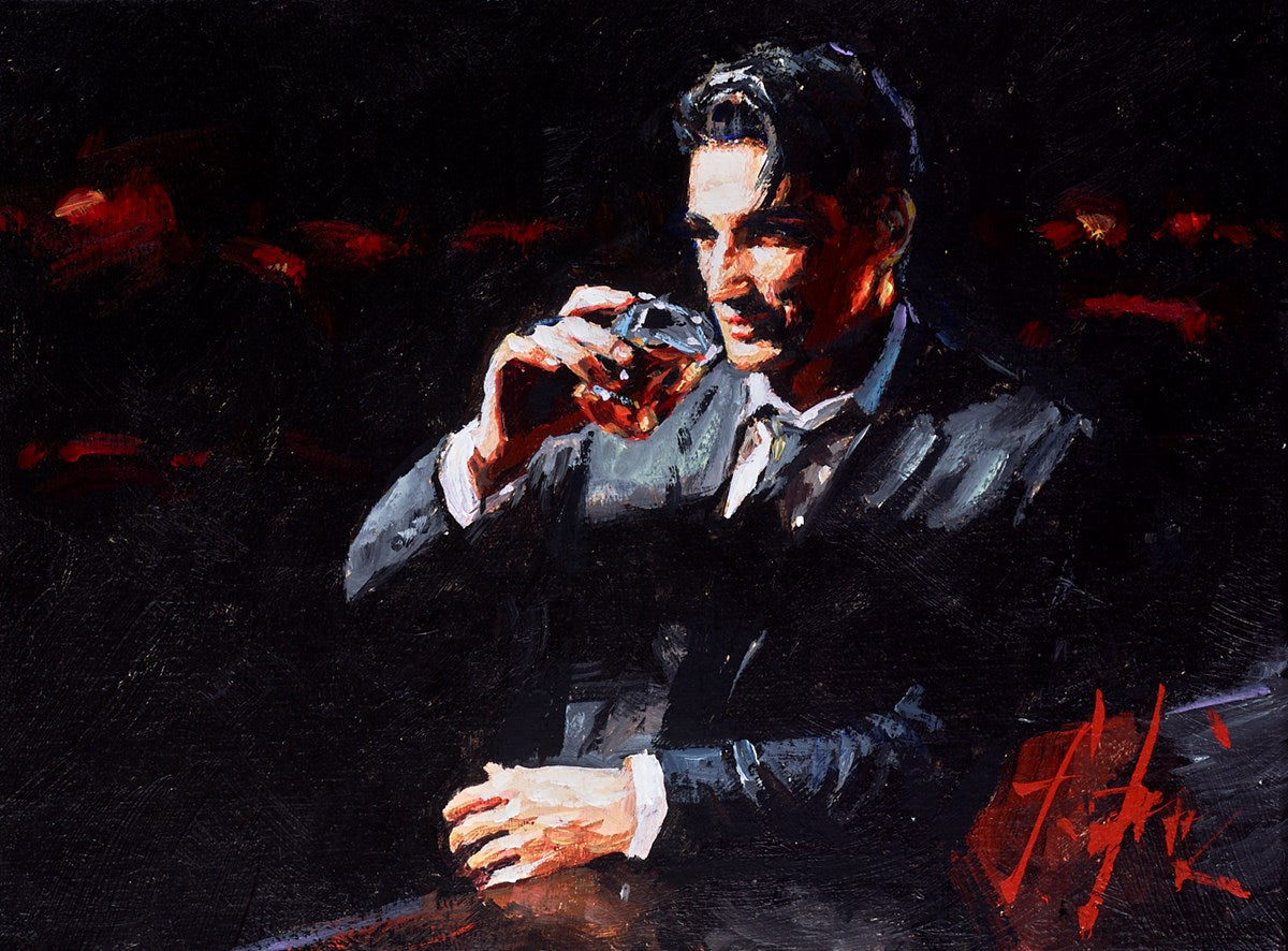 Marcus With Whiskey | Fabian Perez – Clarendon Fine Art