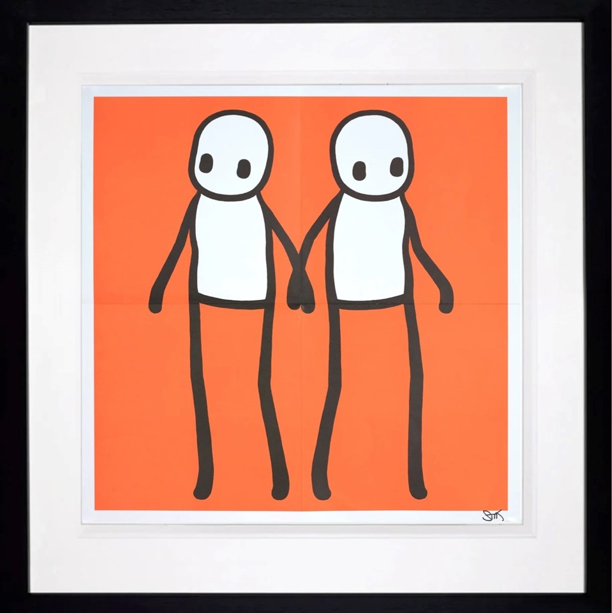 Holding Hands (Orange) | Stik - Clarendon Fine Art